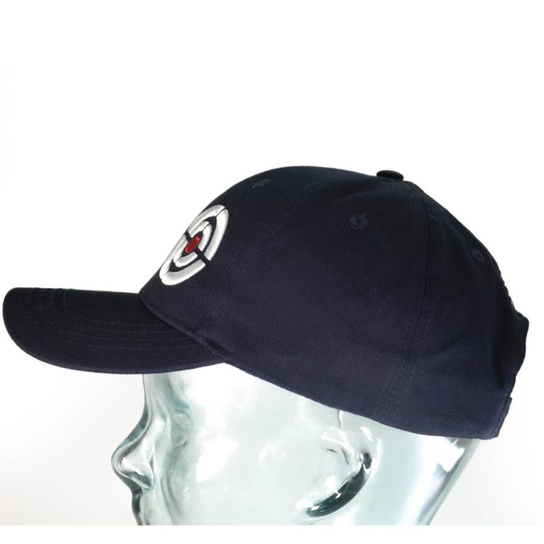 Navy Blue Hat with white off-center Logo – SHIELD SIGHTS